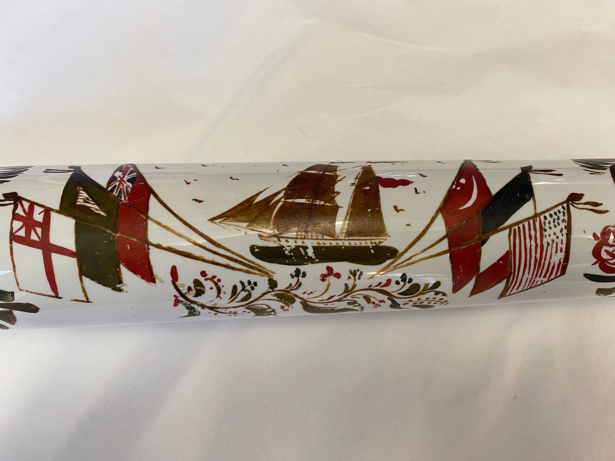 Sailor Love Token Hand Painted Glass Rolling Pin 1855 – Red House ...