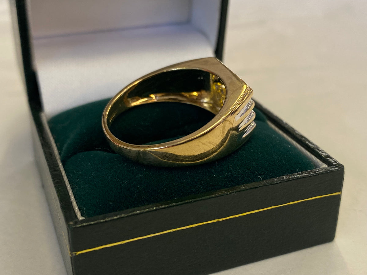9ct Gold & Diamond Signet Ring – Red House Antique Centre