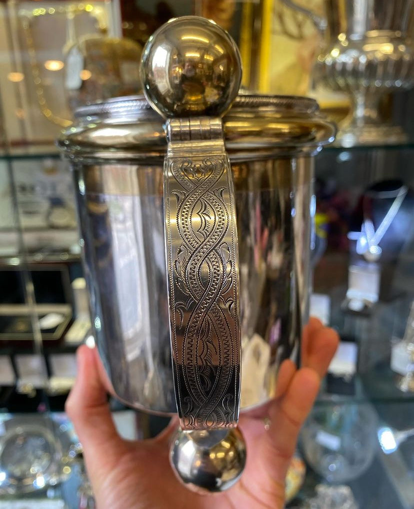 Heavy Swedish Silver Lidded Tankard – Red House Antique Centre